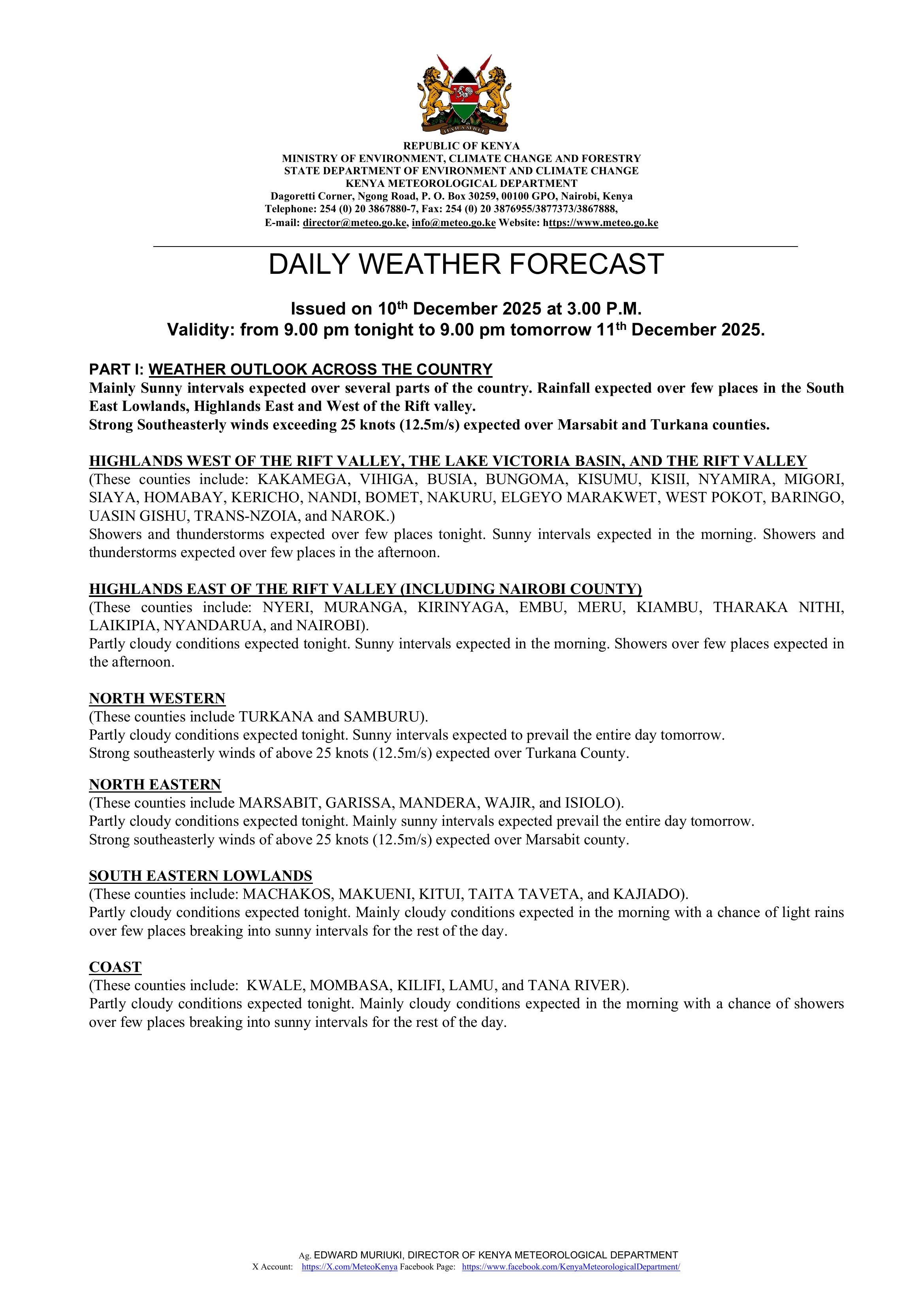 Daily Forecast