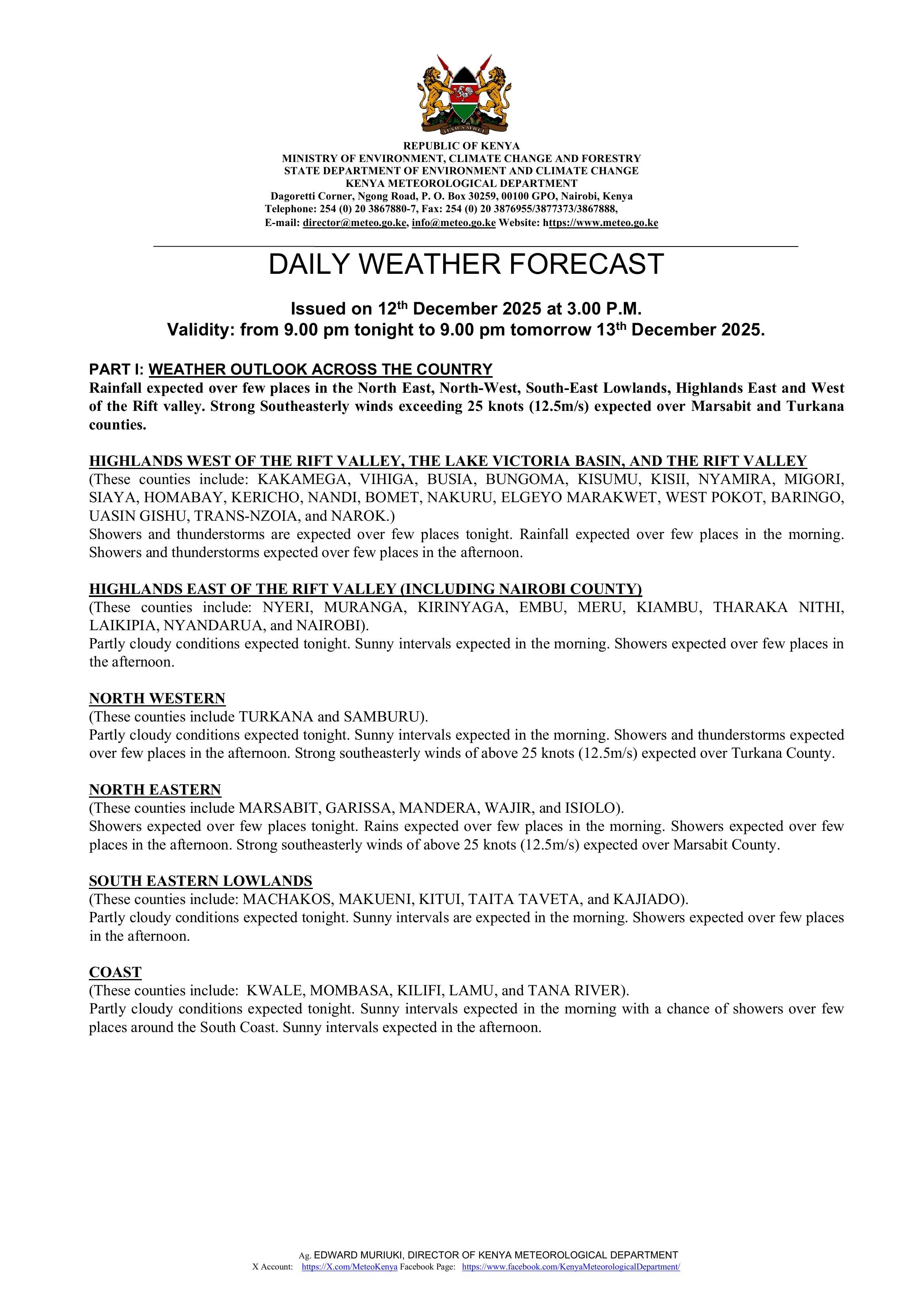 Daily Forecast