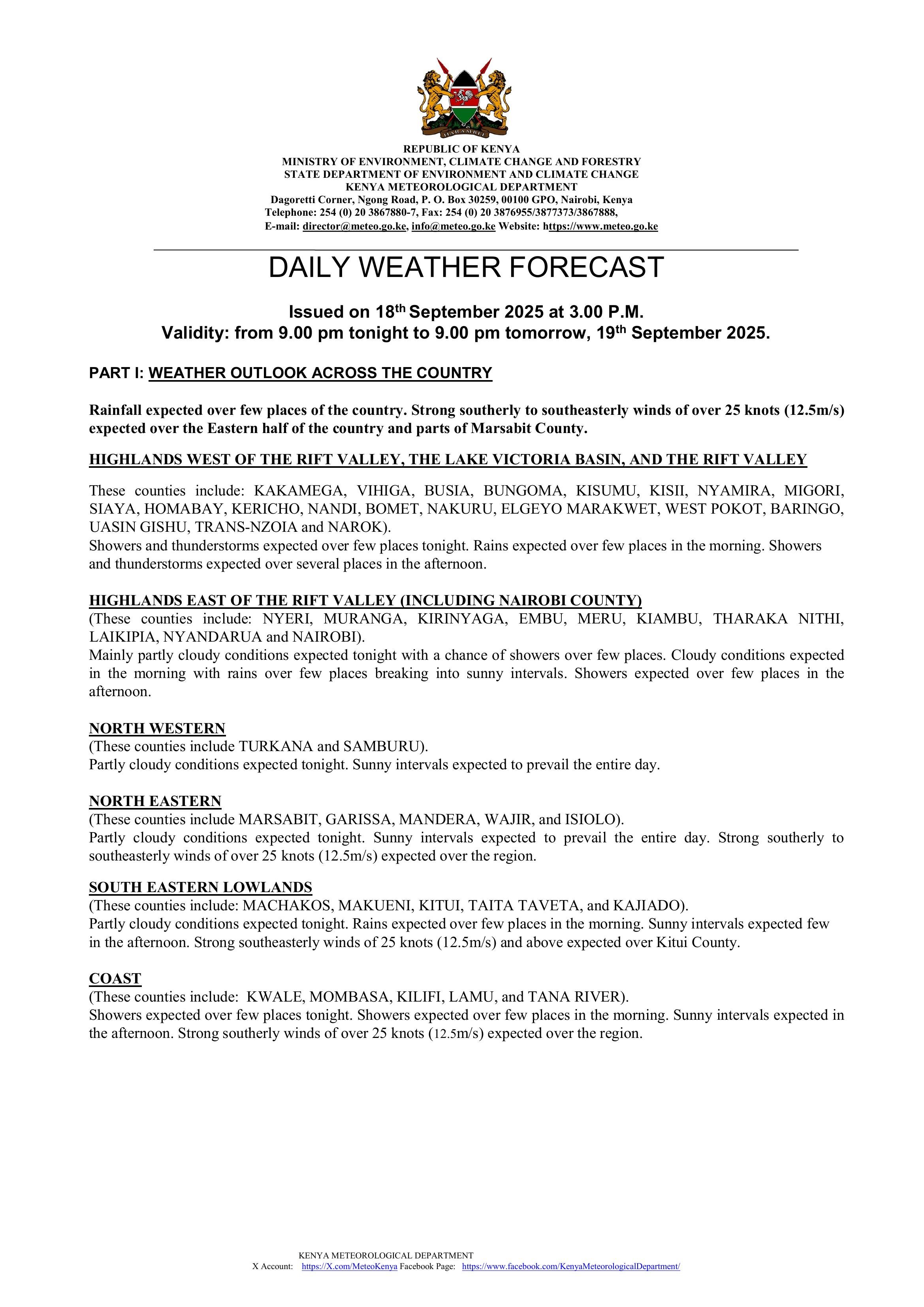 Daily Forecast