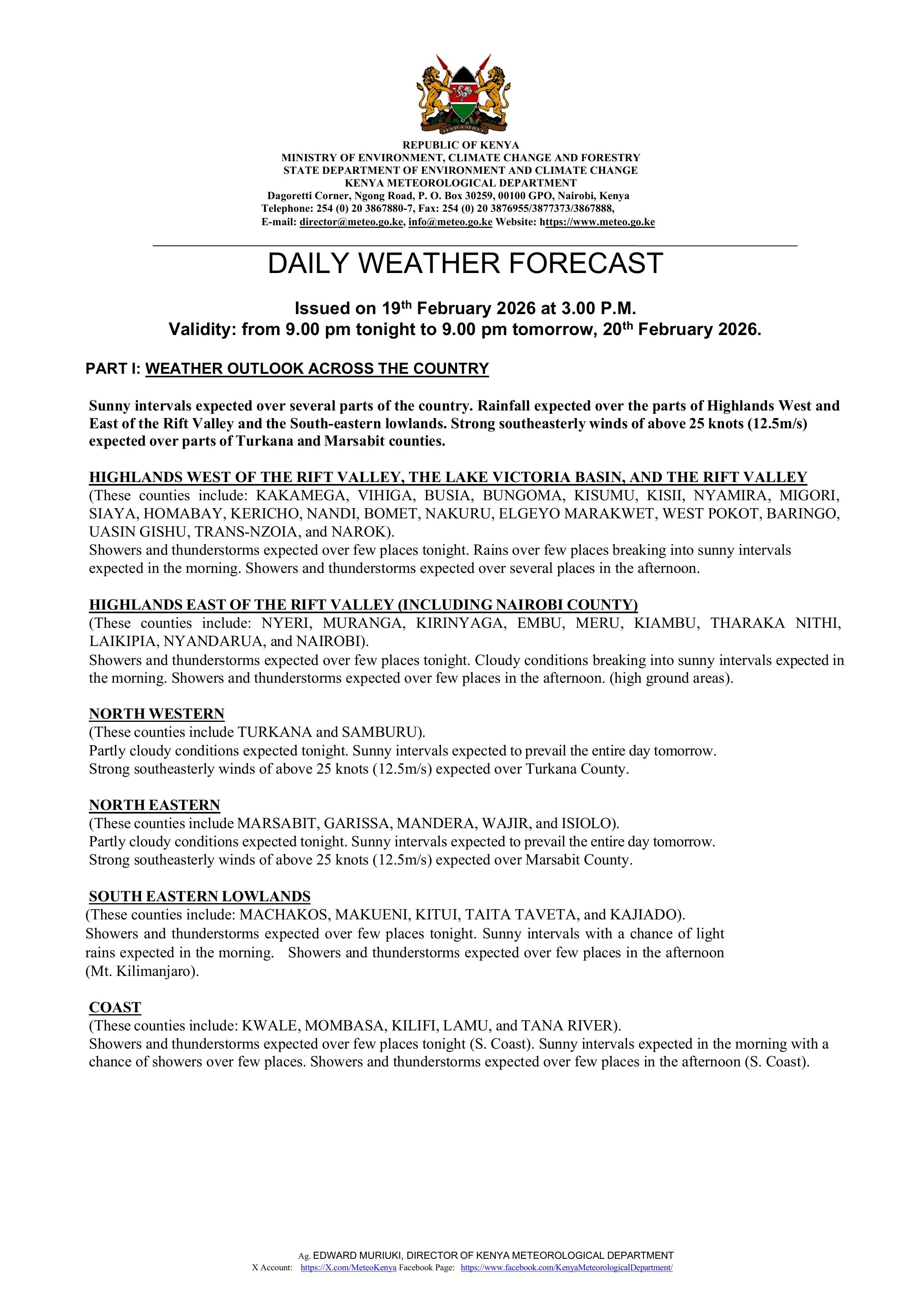 Daily Forecast