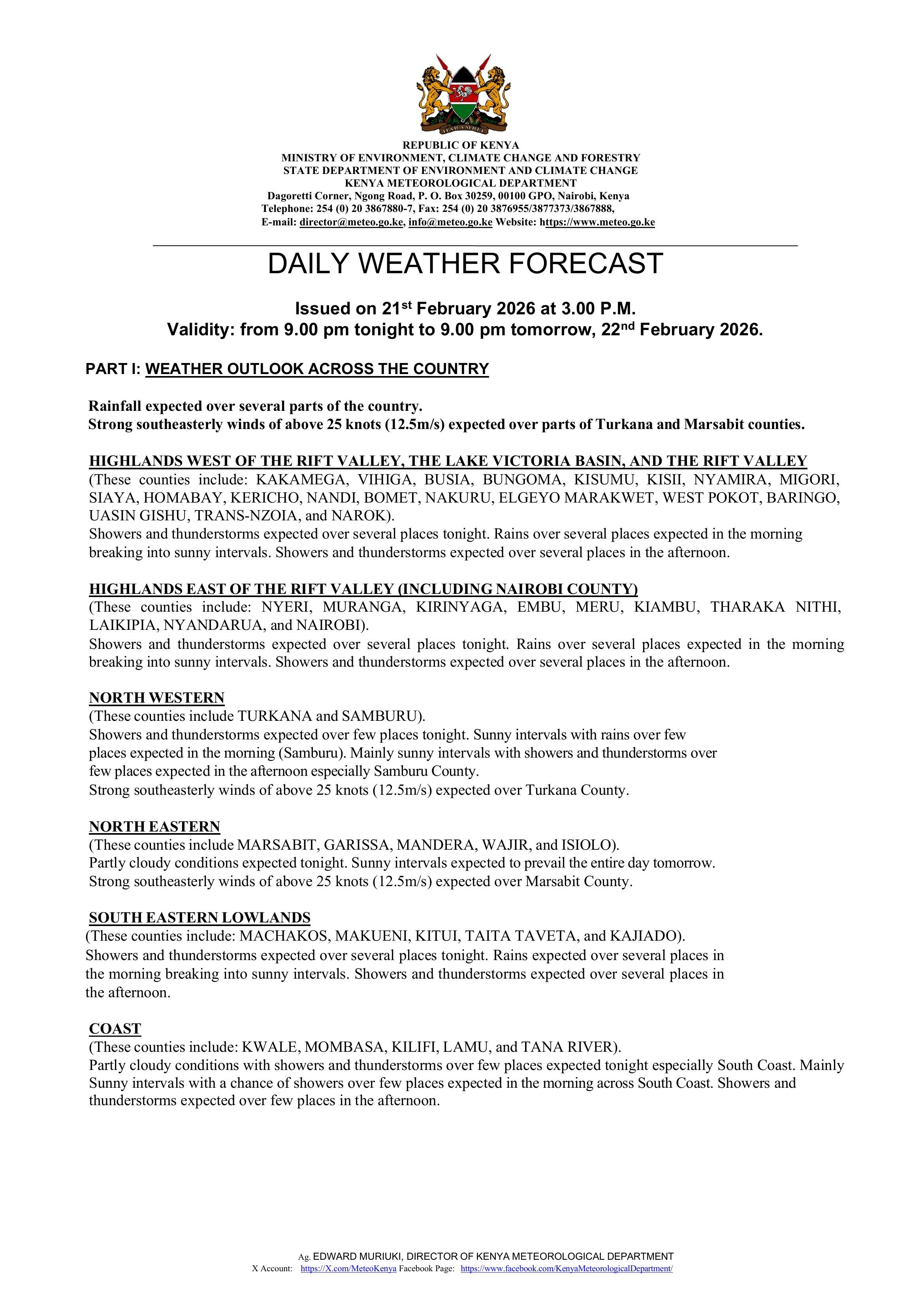 Daily Forecast