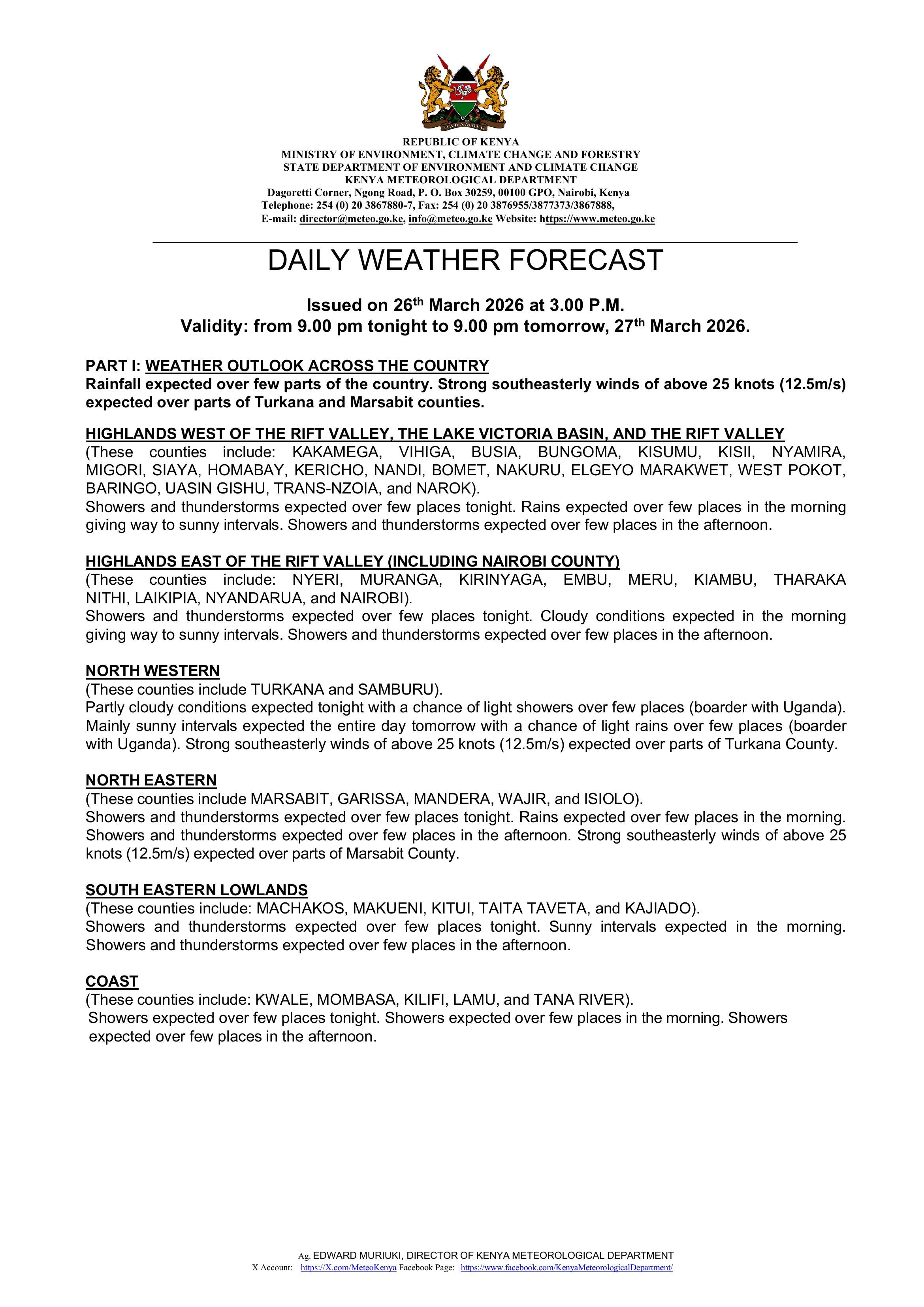 Daily Forecast