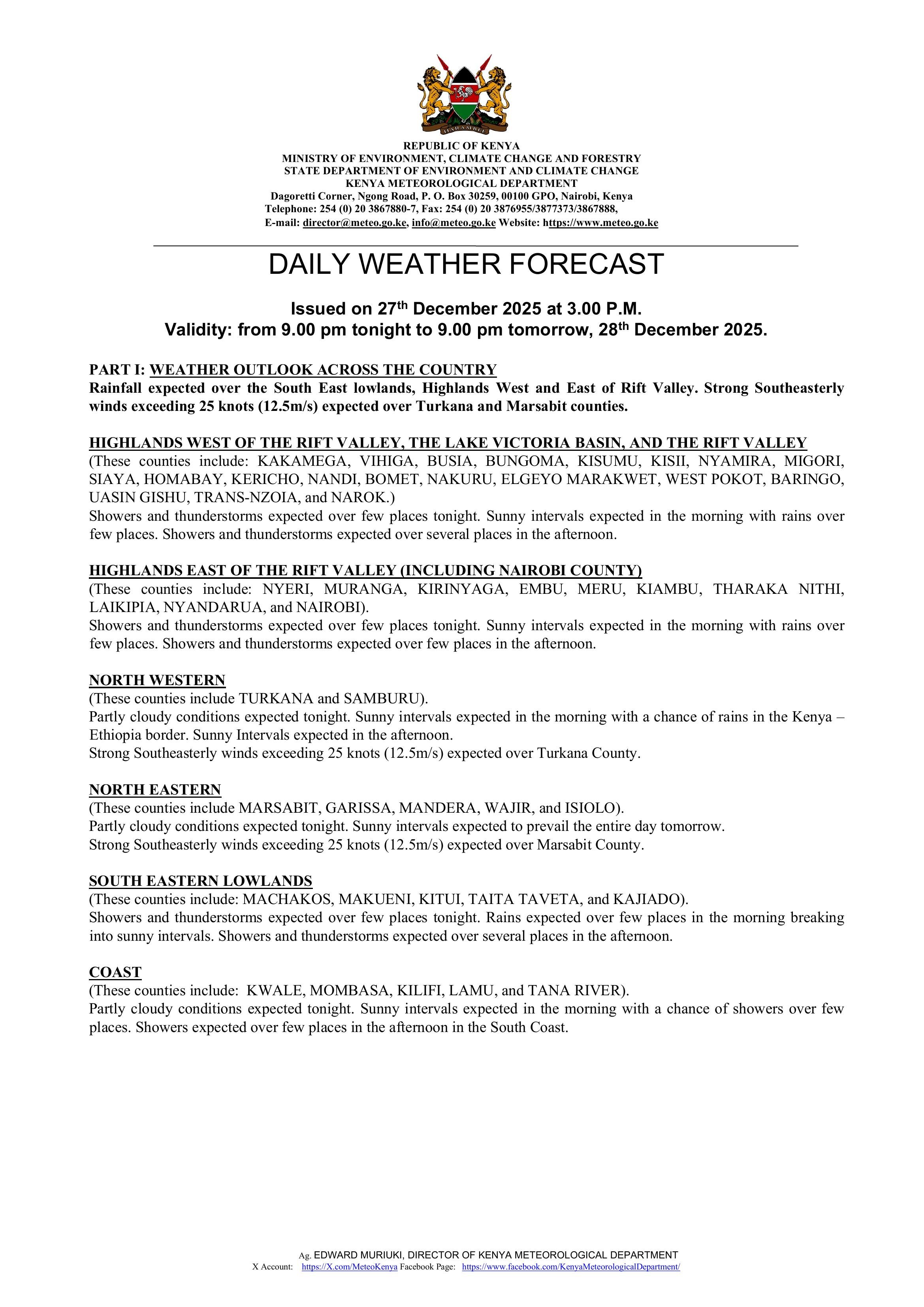 Daily Forecast