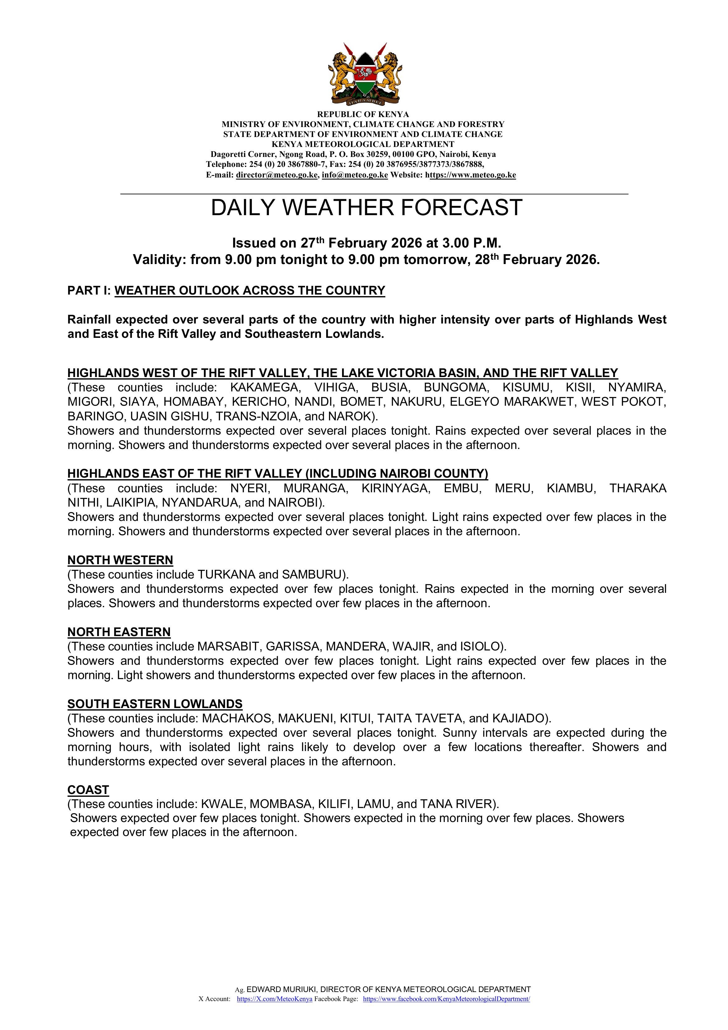 Daily Forecast