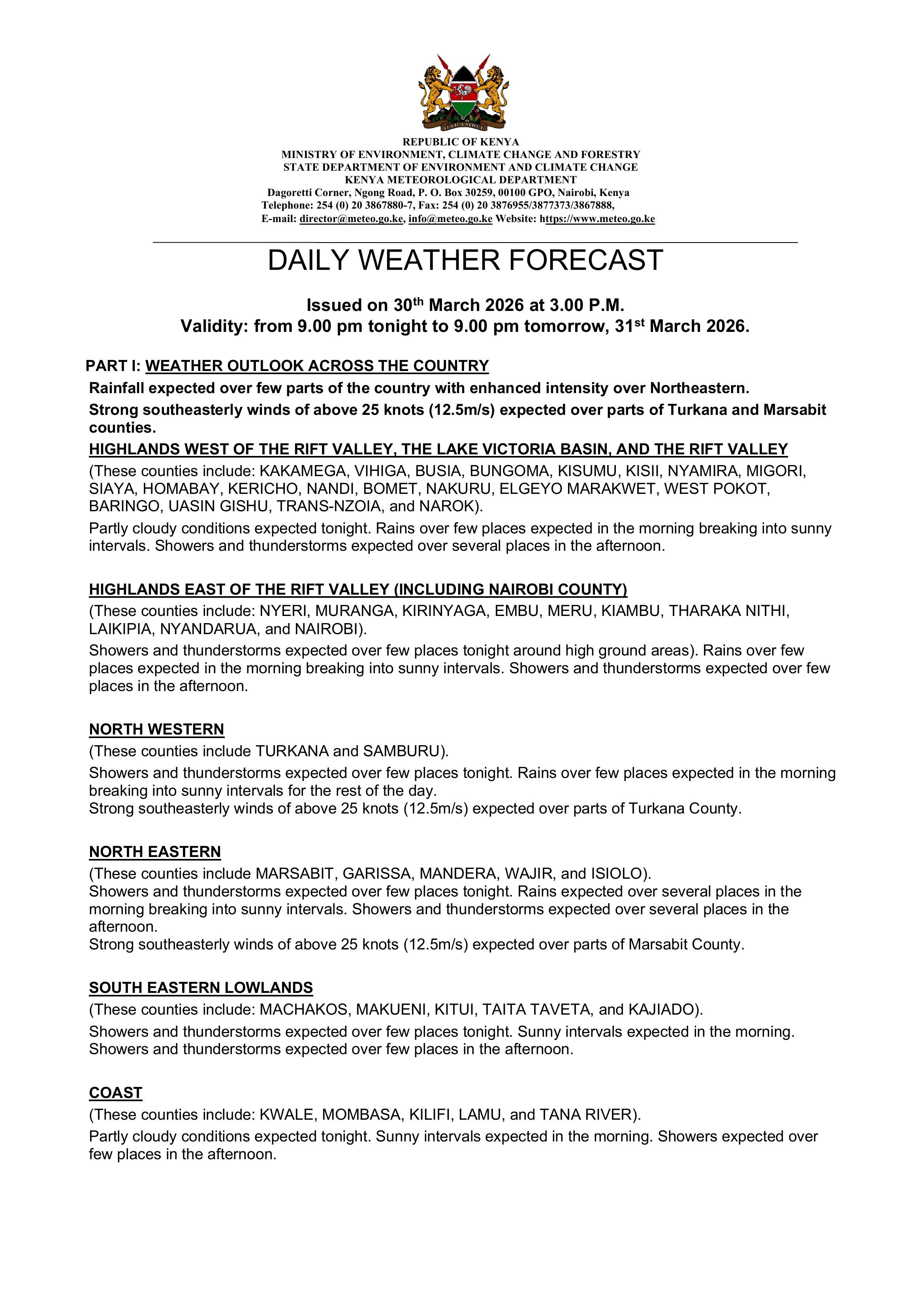Daily Forecast