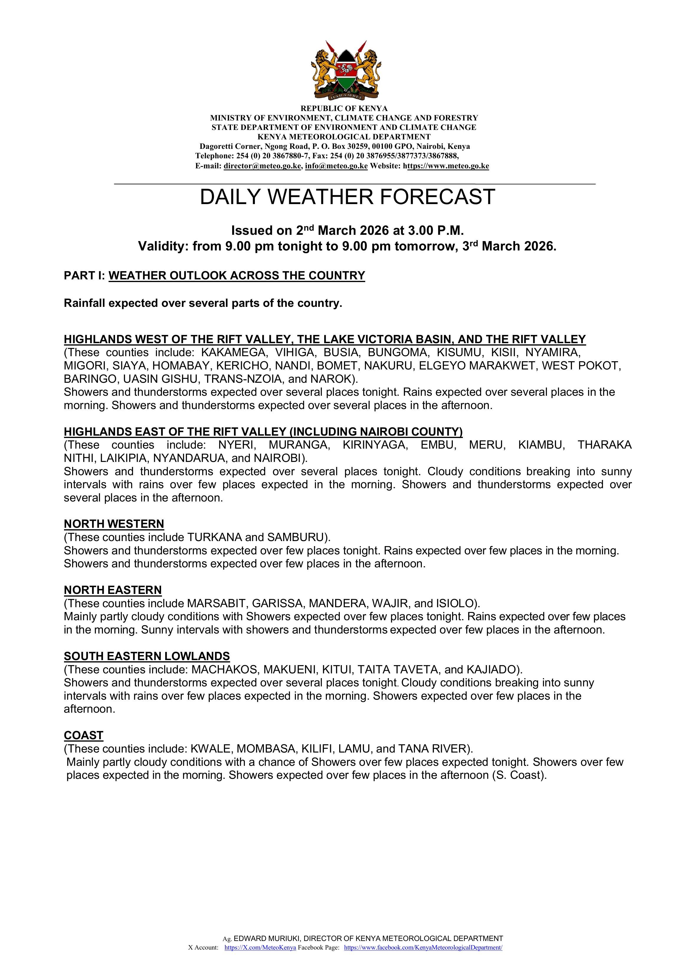Daily Forecast