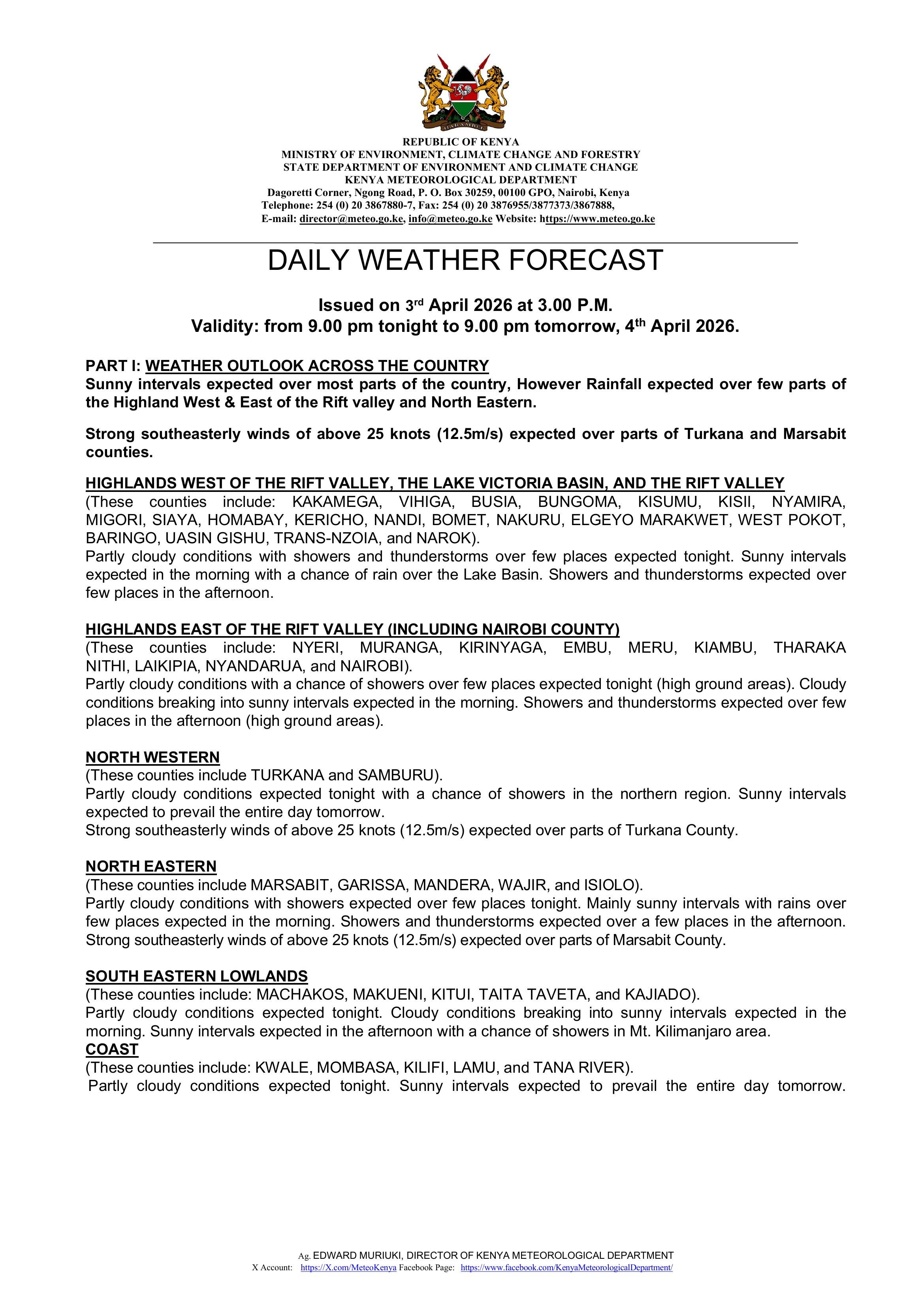 Daily Forecast