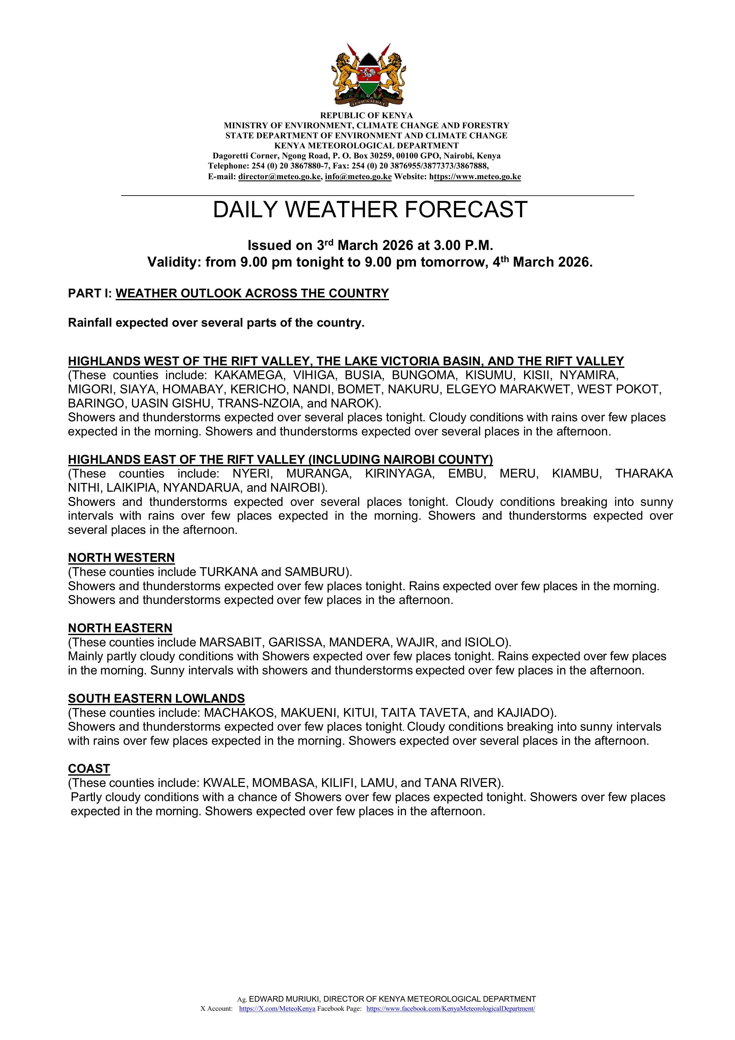Daily Forecast