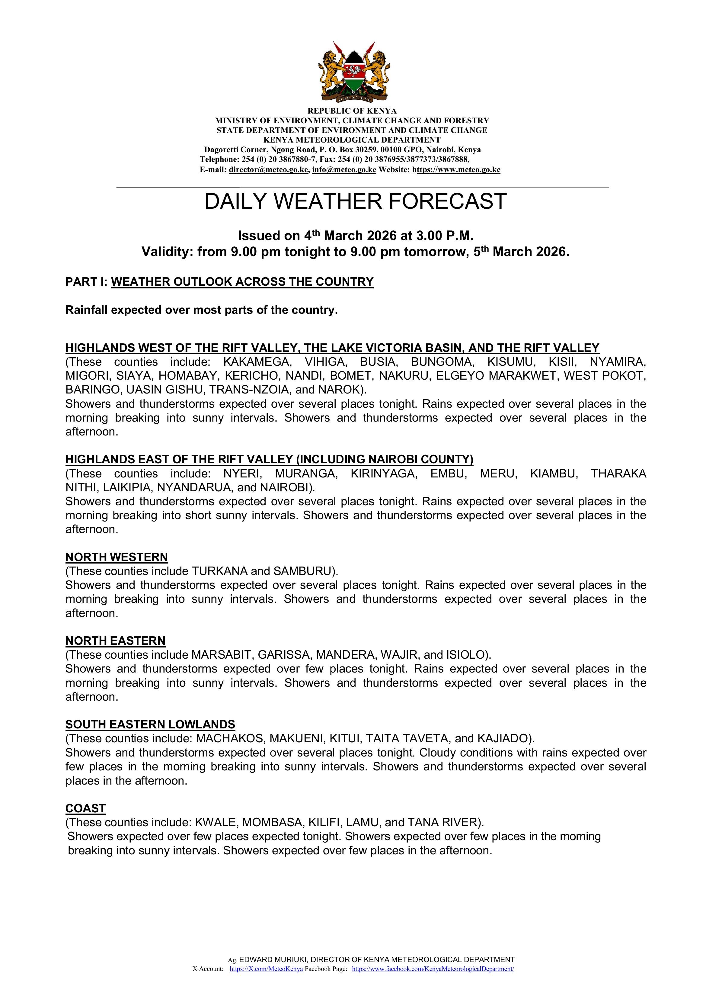 Daily Forecast