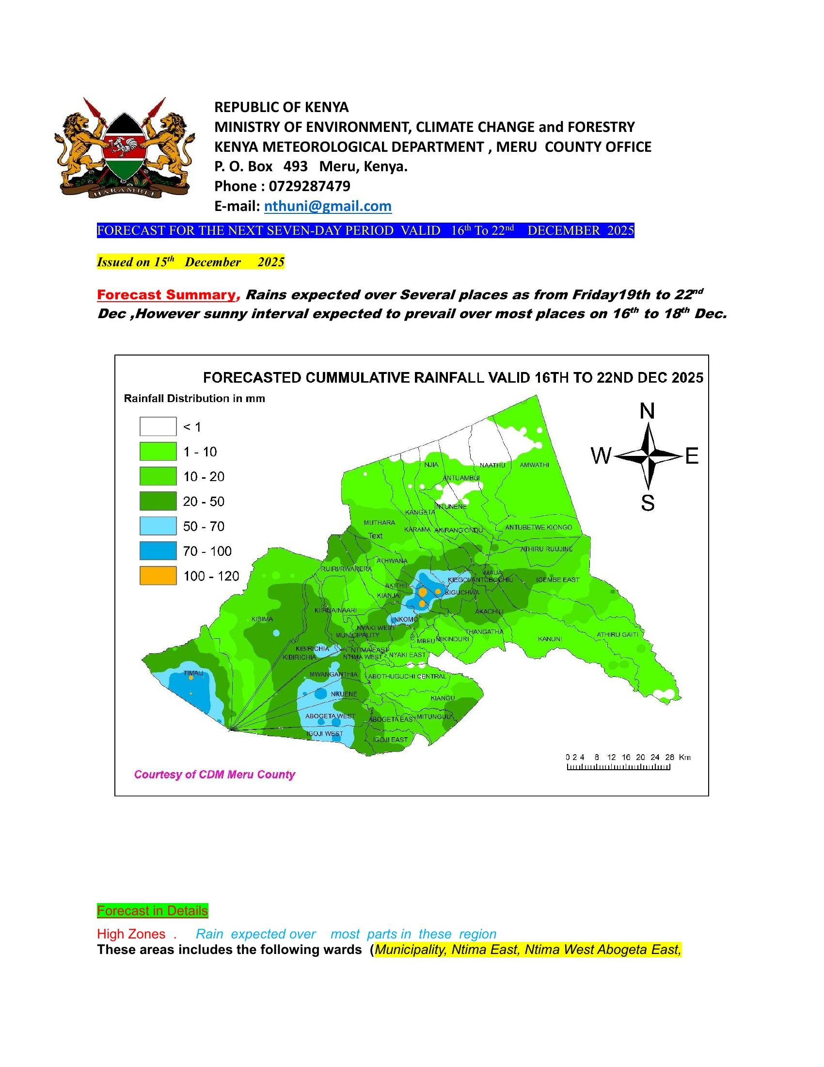 Meru County Weekly (16th to 22nd Dec. 2025)