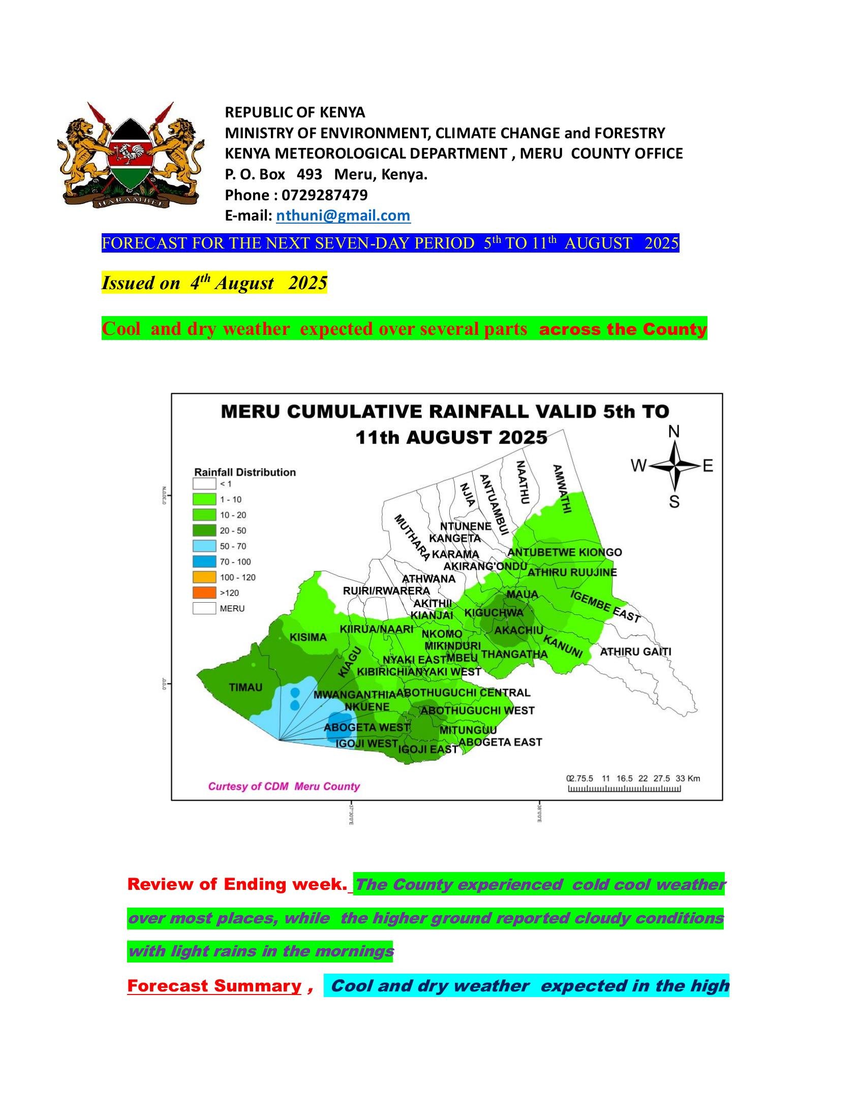 Meru County weekly(5-11 Aug 2025)