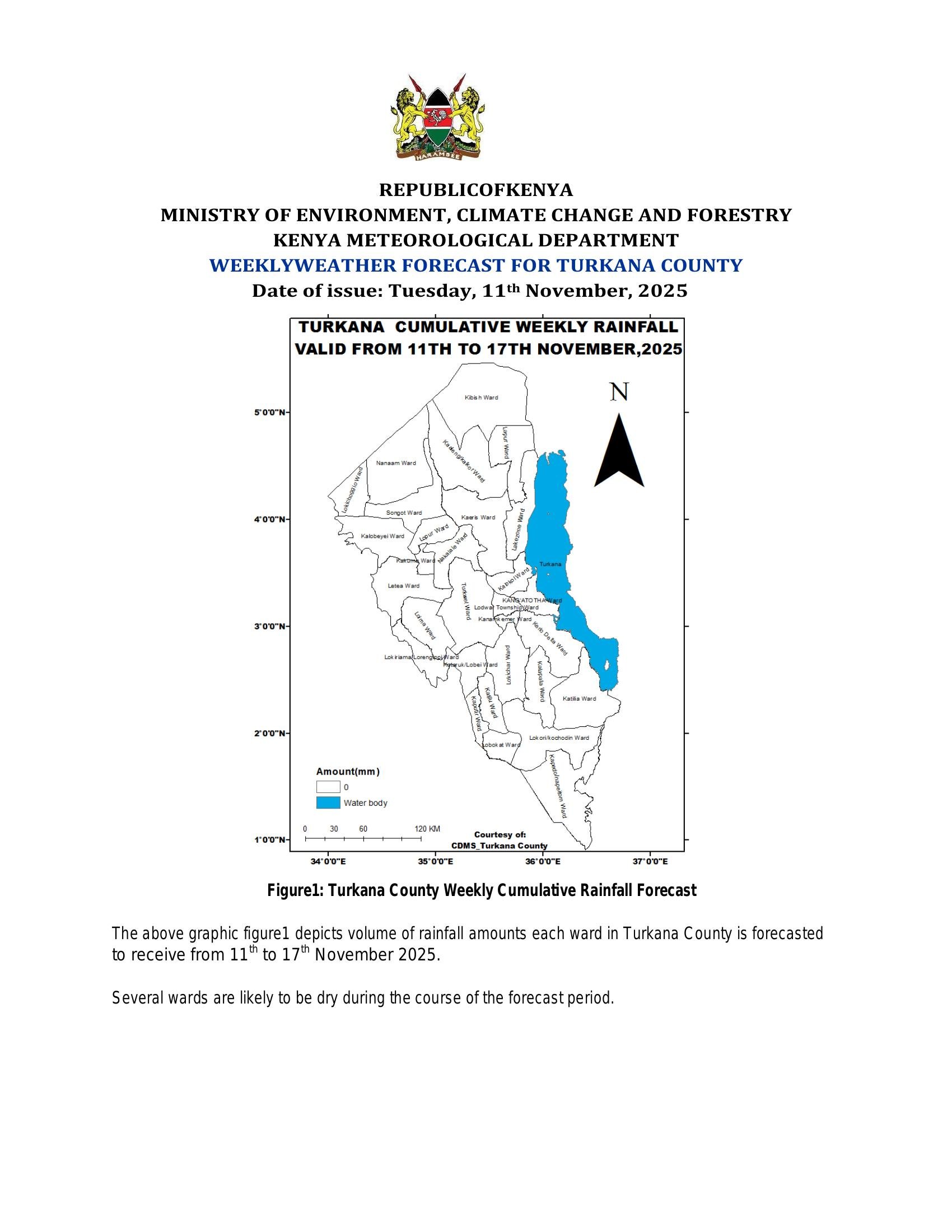 Turkana County weekly (11 to 17 Nov. 2025)
