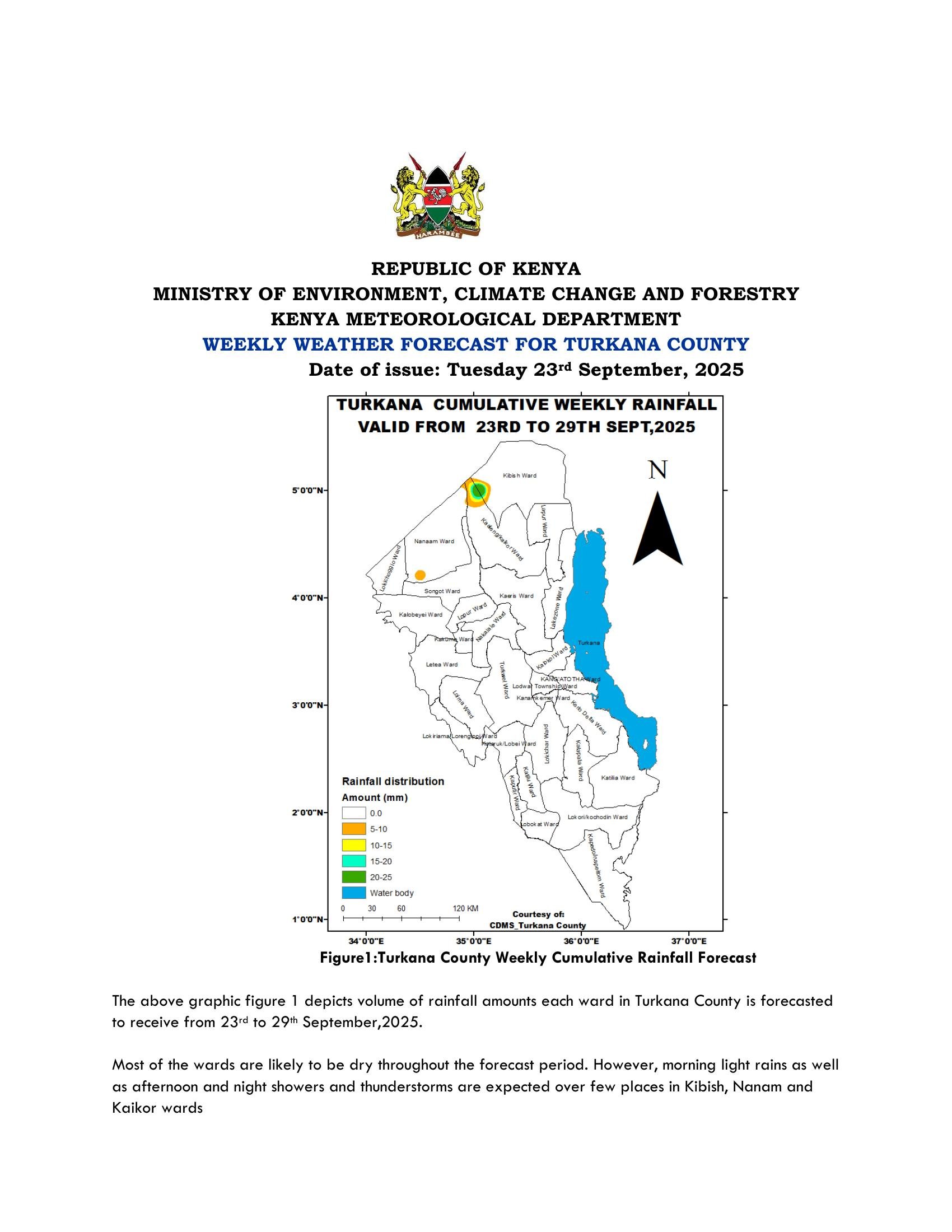 Turkana County weekly 23-29 Sept. 2025